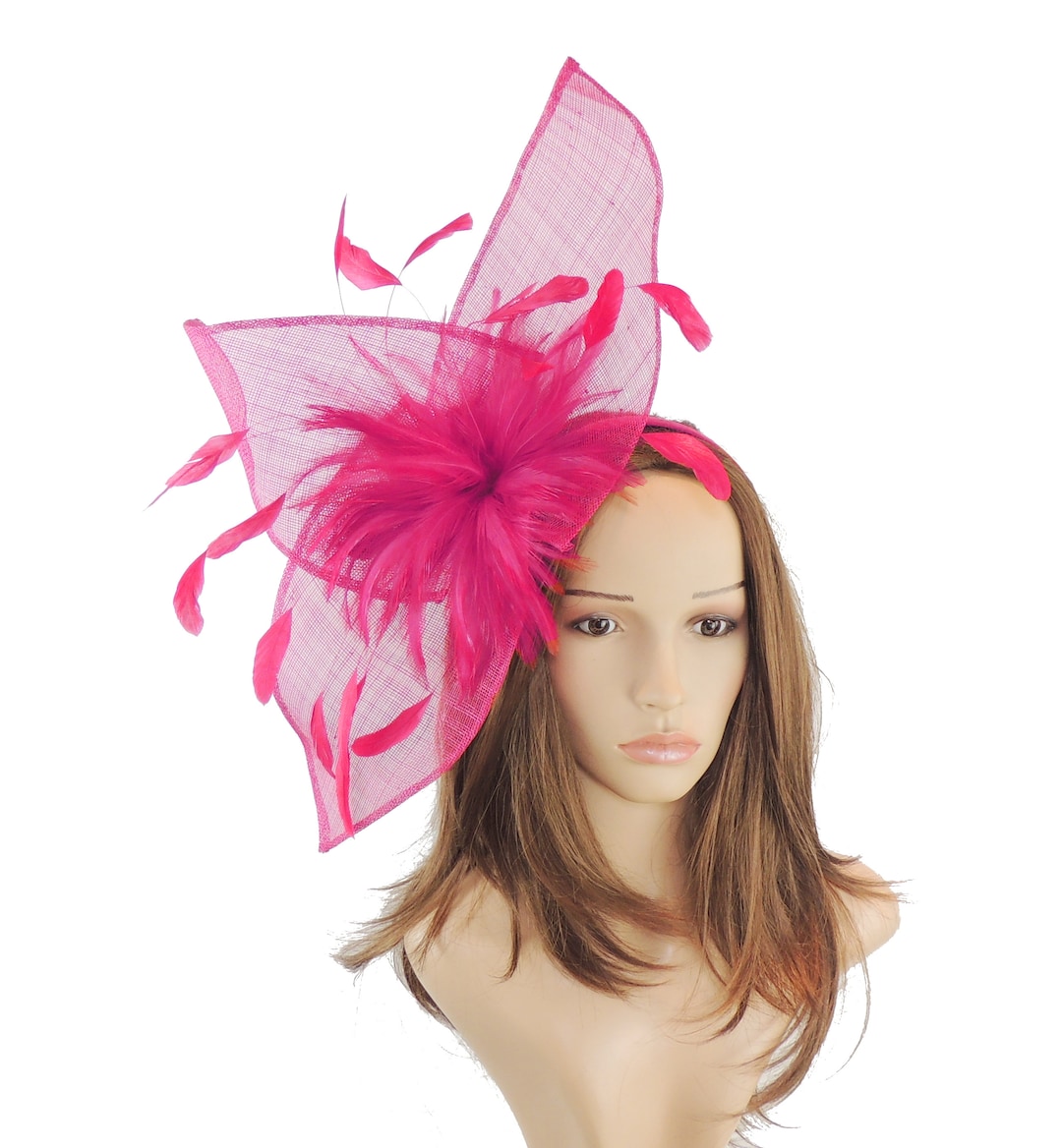 Fuschia Pink Fascinator Hat Royal Ascot Kentucky Derby Oaks - Etsy