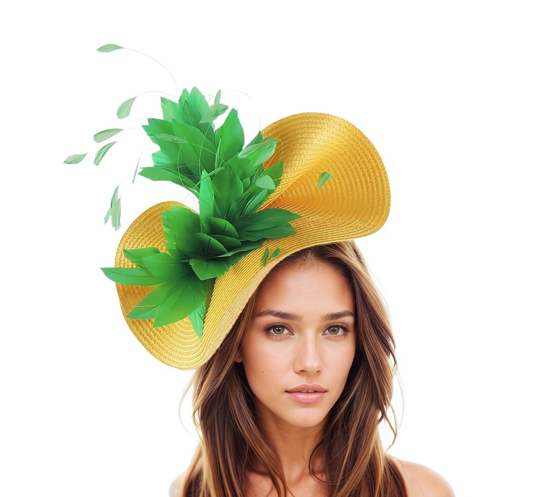 Mustard Yellow Emerald Kelly Green Saucer Disc Kentucky Derby ...