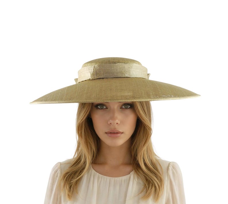 Butter Yellow Kentucky Derby Elegant Hat for Woman Statement Hat Bow ...