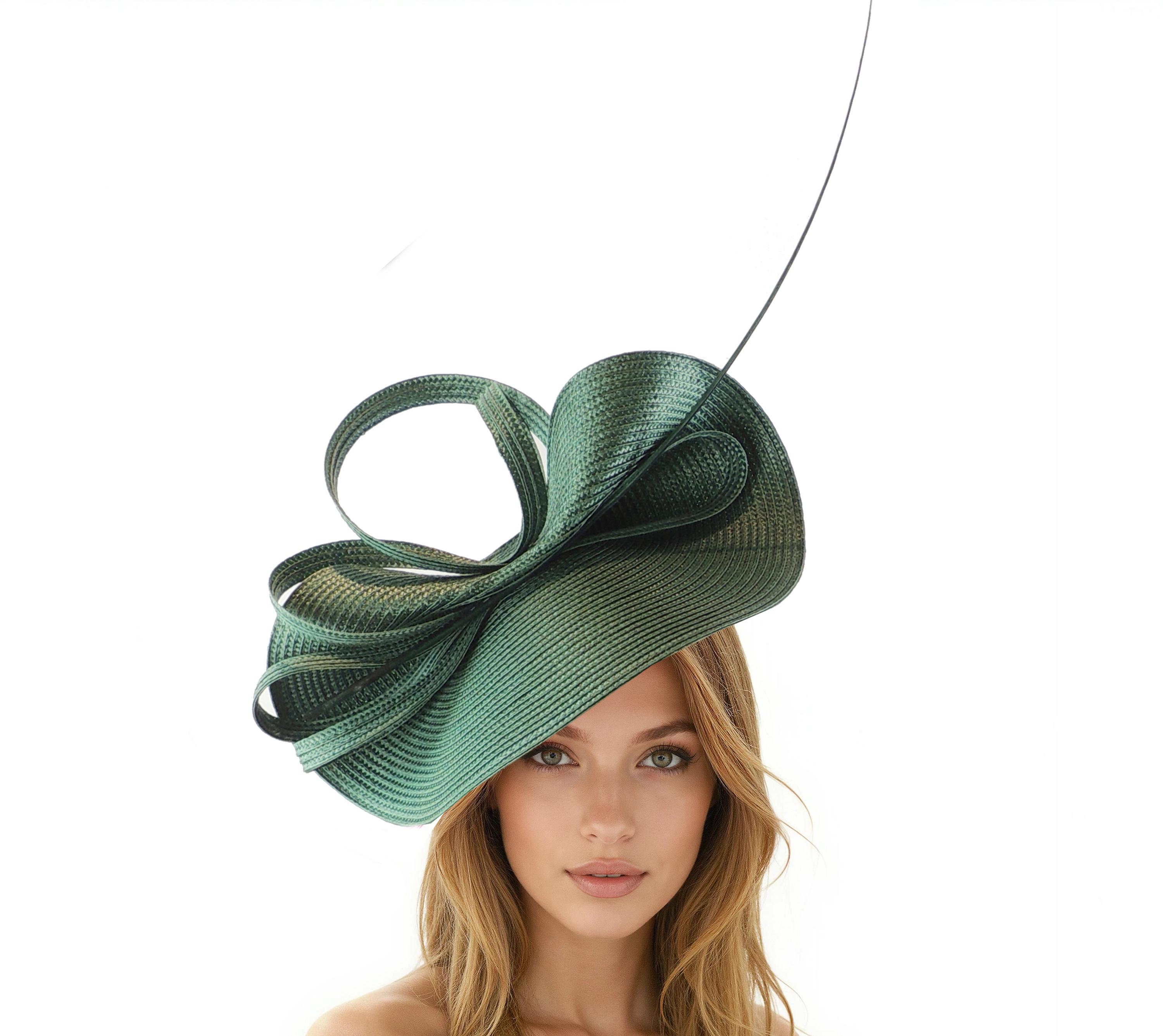 Canary Yellow Mustard Statement Fascinator Womans Hat Kentucky Derby ...