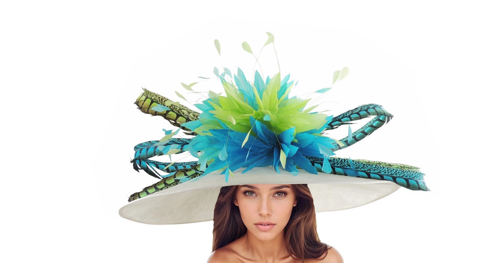 Hot Pink Lemon Yellow Wide Brim Kentucky Derby Hat Fancy Extra Large ...