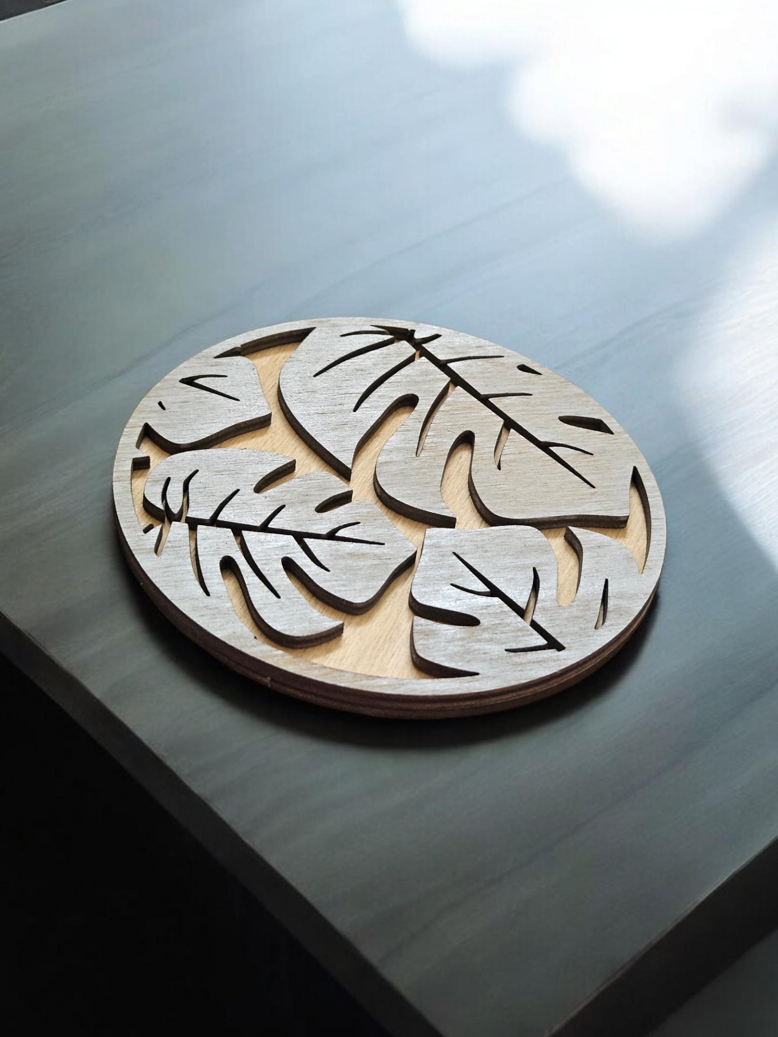 Set of 3 Tropical Leaf Coasters - Etsy