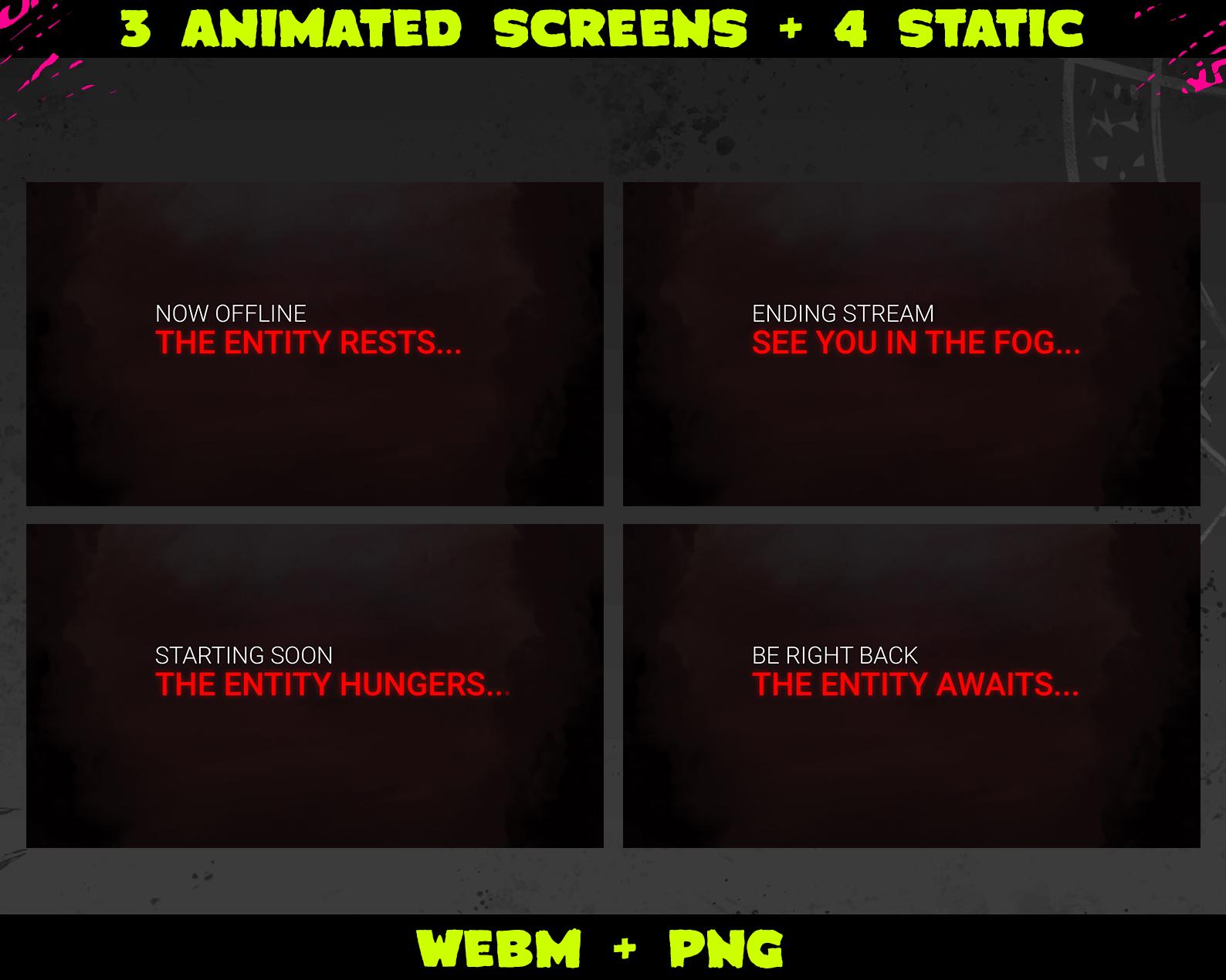 Animated Twitch Stream Package | Dead by Daylight Overlays, Panels ...