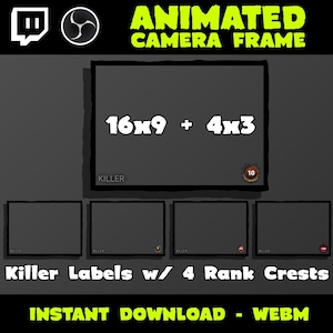 Animated Dead by Daylight Webcam Frame Borders | Twitch + OBS Grunge ...
