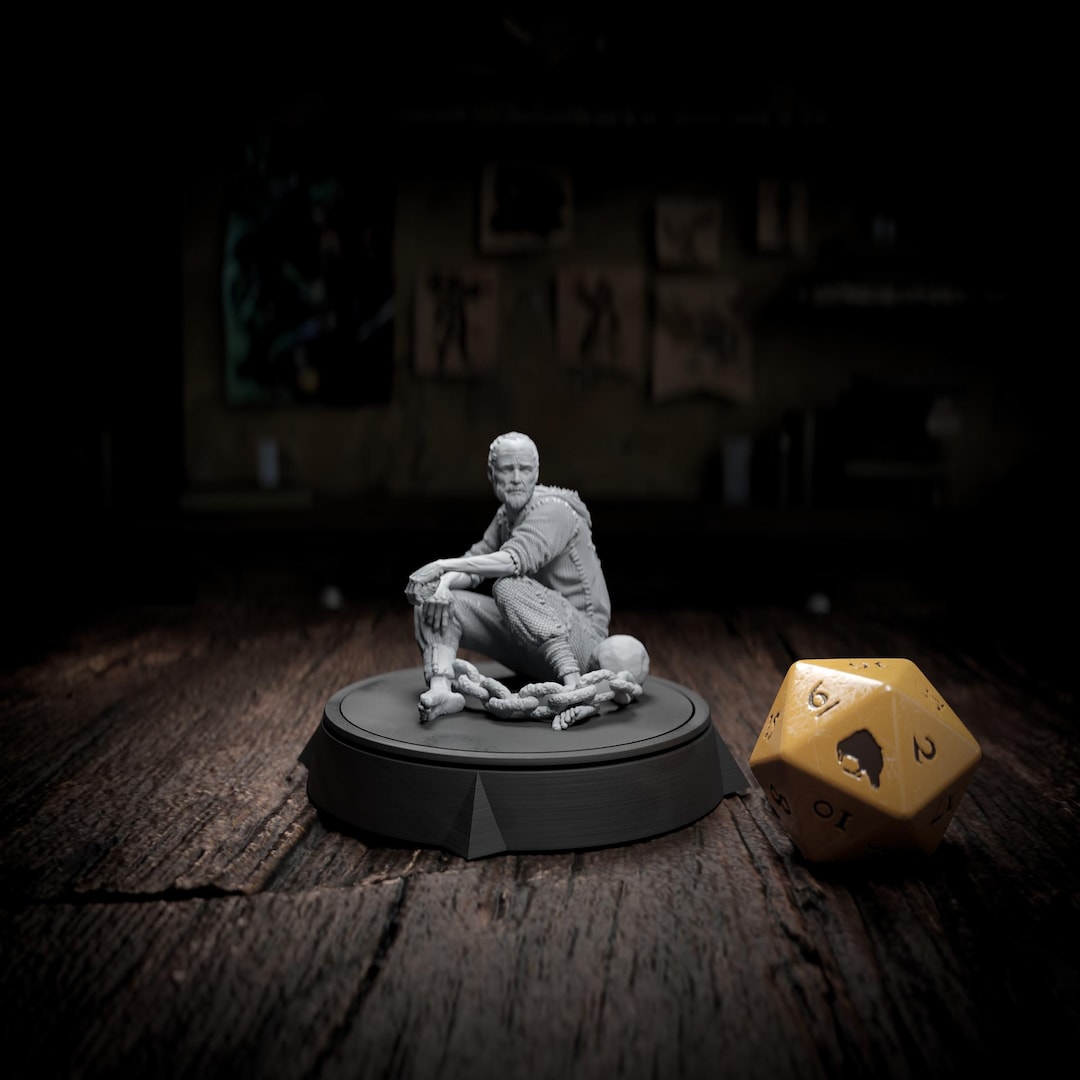 Human Male Prisoner | 12K 3D Miniature | Fantasy Figurine | Dungeons ...