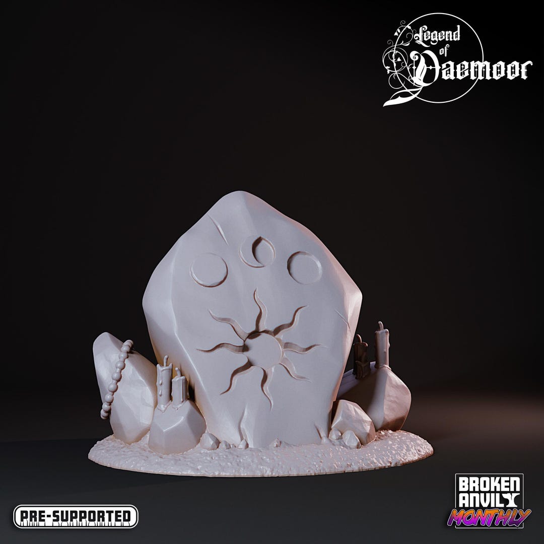 Ritual Stone | Sun and Moon | Scatter Terrain | 12K 3D Printed ...