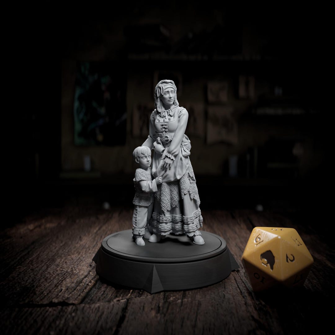 Female Prisoner Miniature: 12K 3D Resin Figurine for Dnd, Pathfinder ...