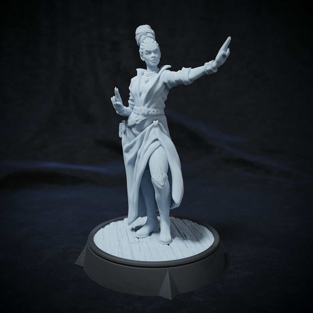 Female Human Monk | Miniature | Fantasy Figurine | 12K 3D Printed Model ...