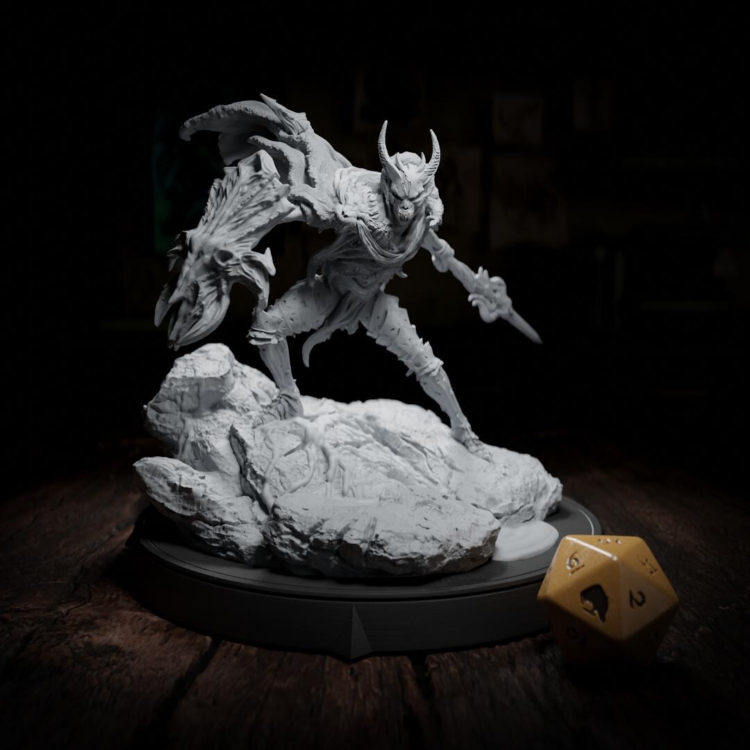 Demon Knight | Demonic Horror | 12K 3D Miniature | Fantasy Figurine ...