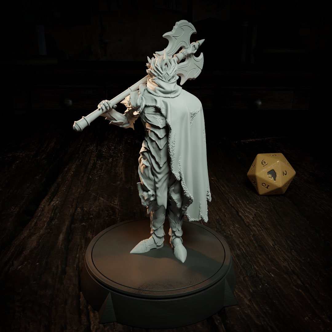 Dark Knight Miniature: 32mm 12K 3D Printed Figurine for Dnd ...