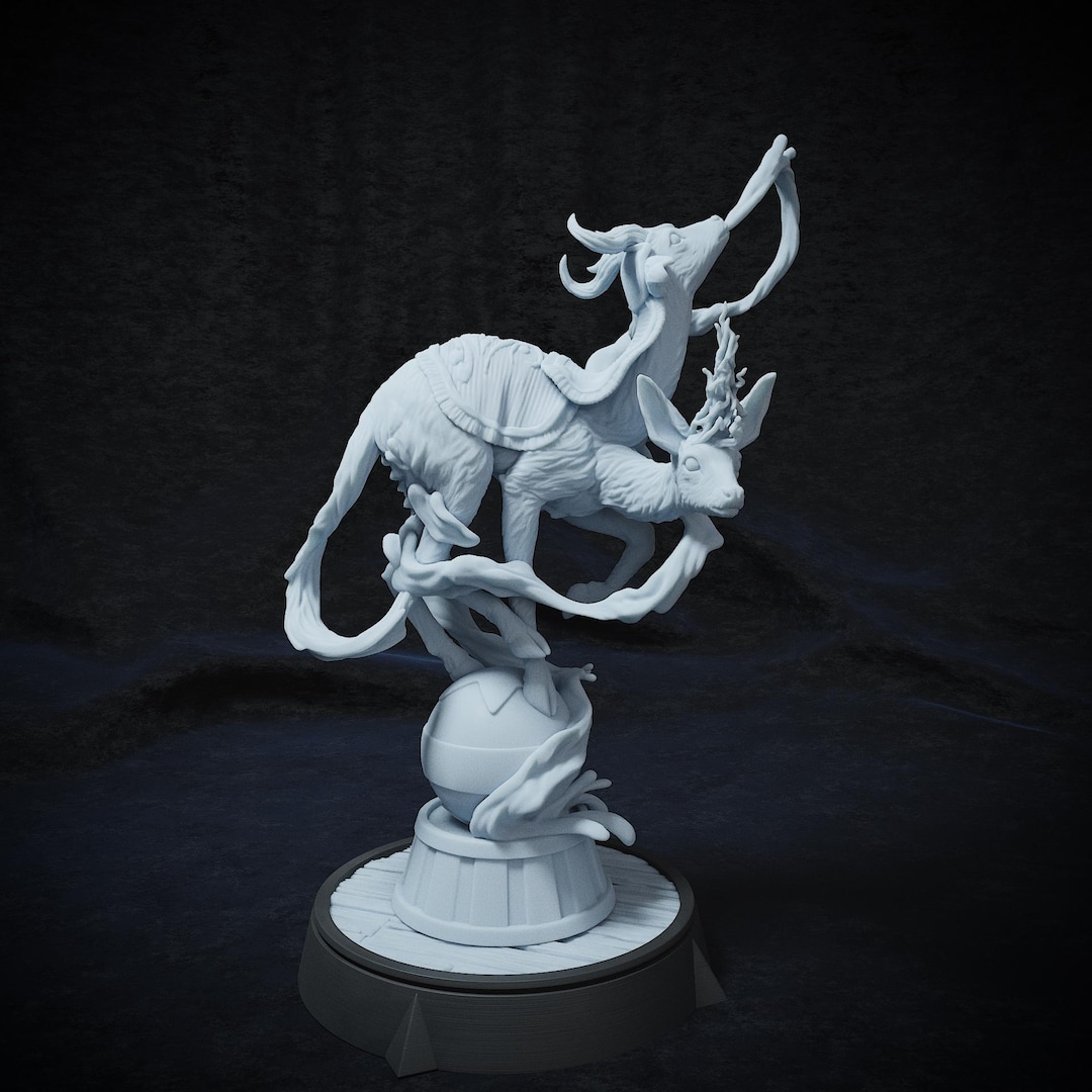 Two-headed Deer Circus Animal | Carnival Act | 12K 3D Miniature ...