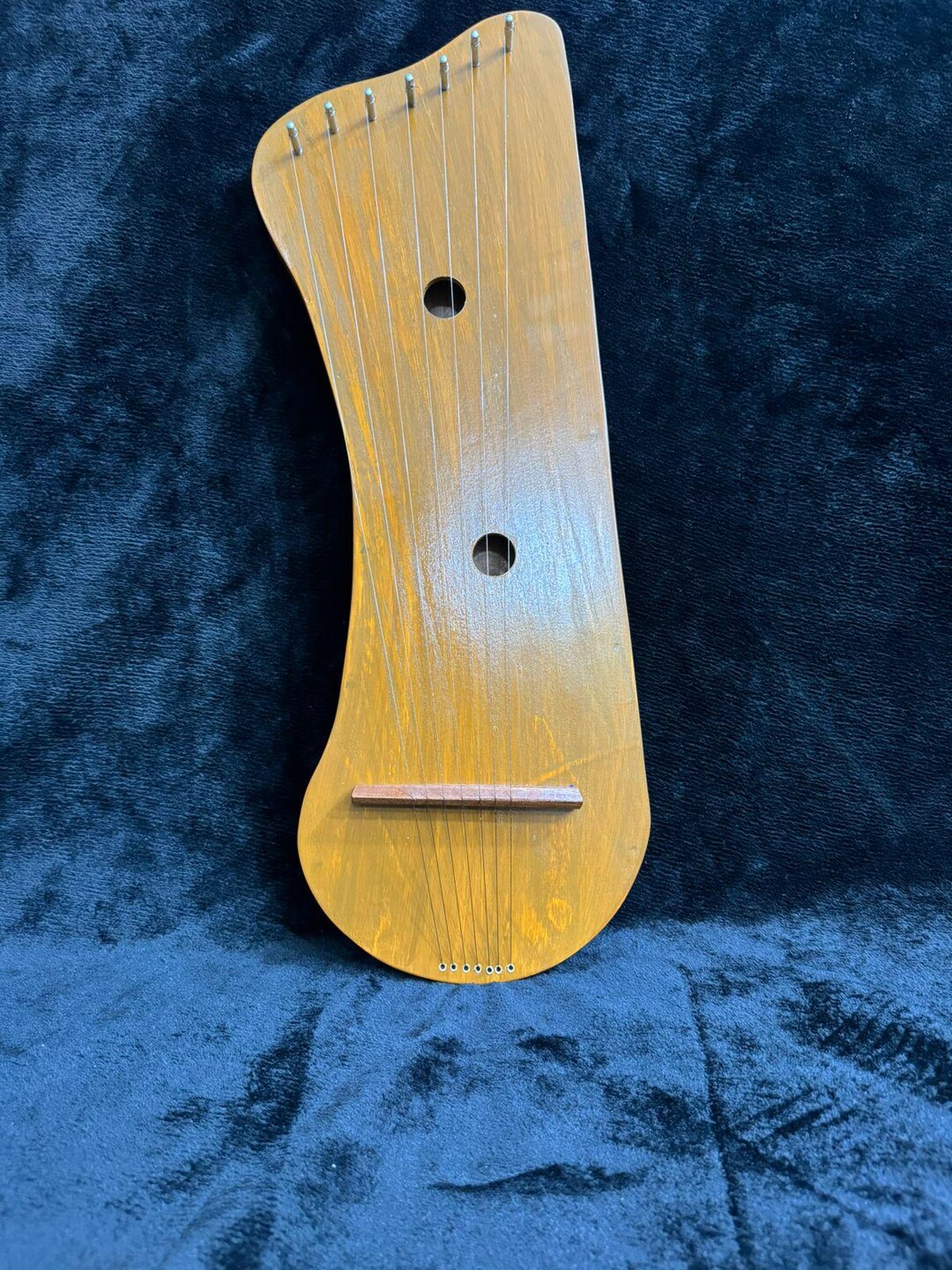 7-string Wooden Lyre Harp With Metal Strings – Mahogany Solid Wood ...