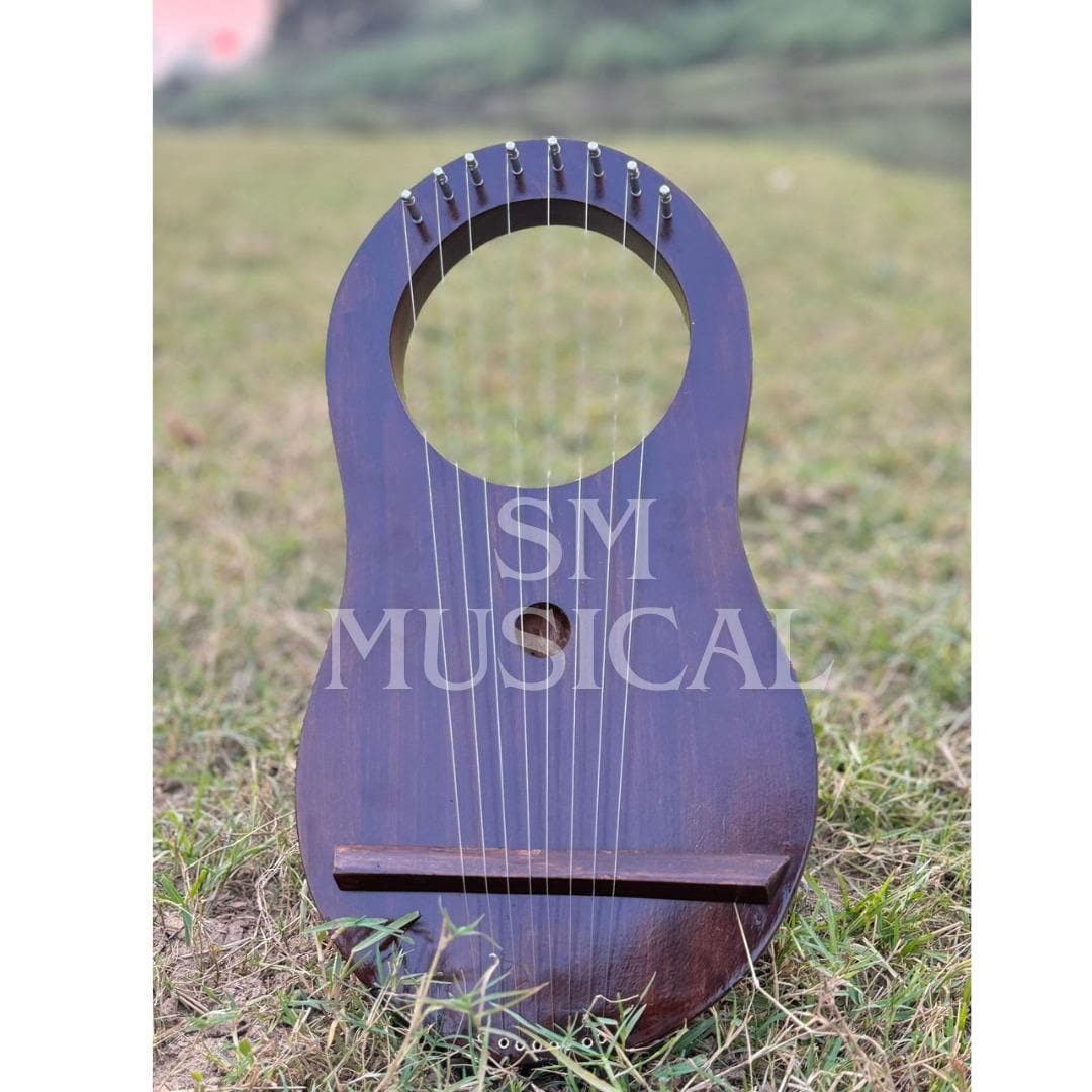 8-string Lyre Harp – Handcrafted Mahogany Wood String Instrument With ...