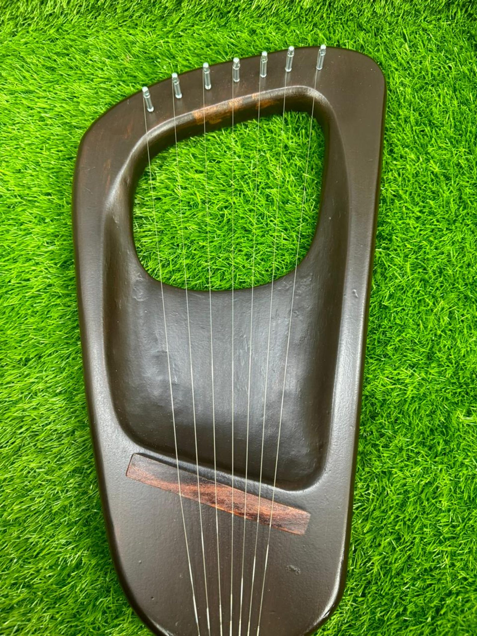 Handcrafted 7-string Lyra Harp - Elegant Wooden Design for Music Lovers ...