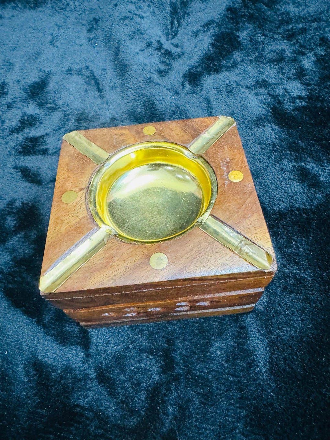 Master Piece Crafts Ashtray With Brass Cup Inside Smoking for Home ...