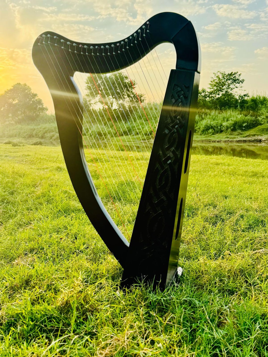 22-string Lyre Harp Set – Mahogany Body – Ideal for Beginners - Etsy