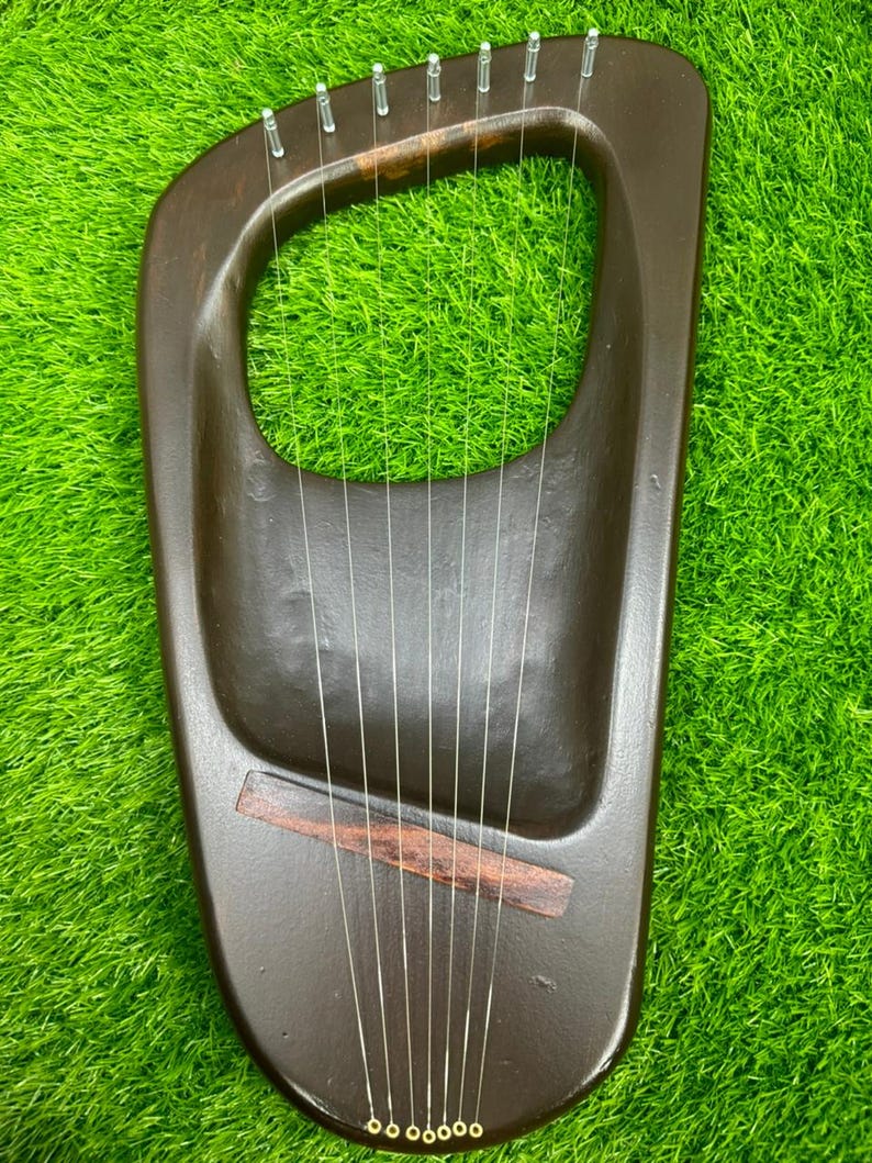 Handcrafted 7-string Lyra Harp - Elegant Wooden Design for Music Lovers ...
