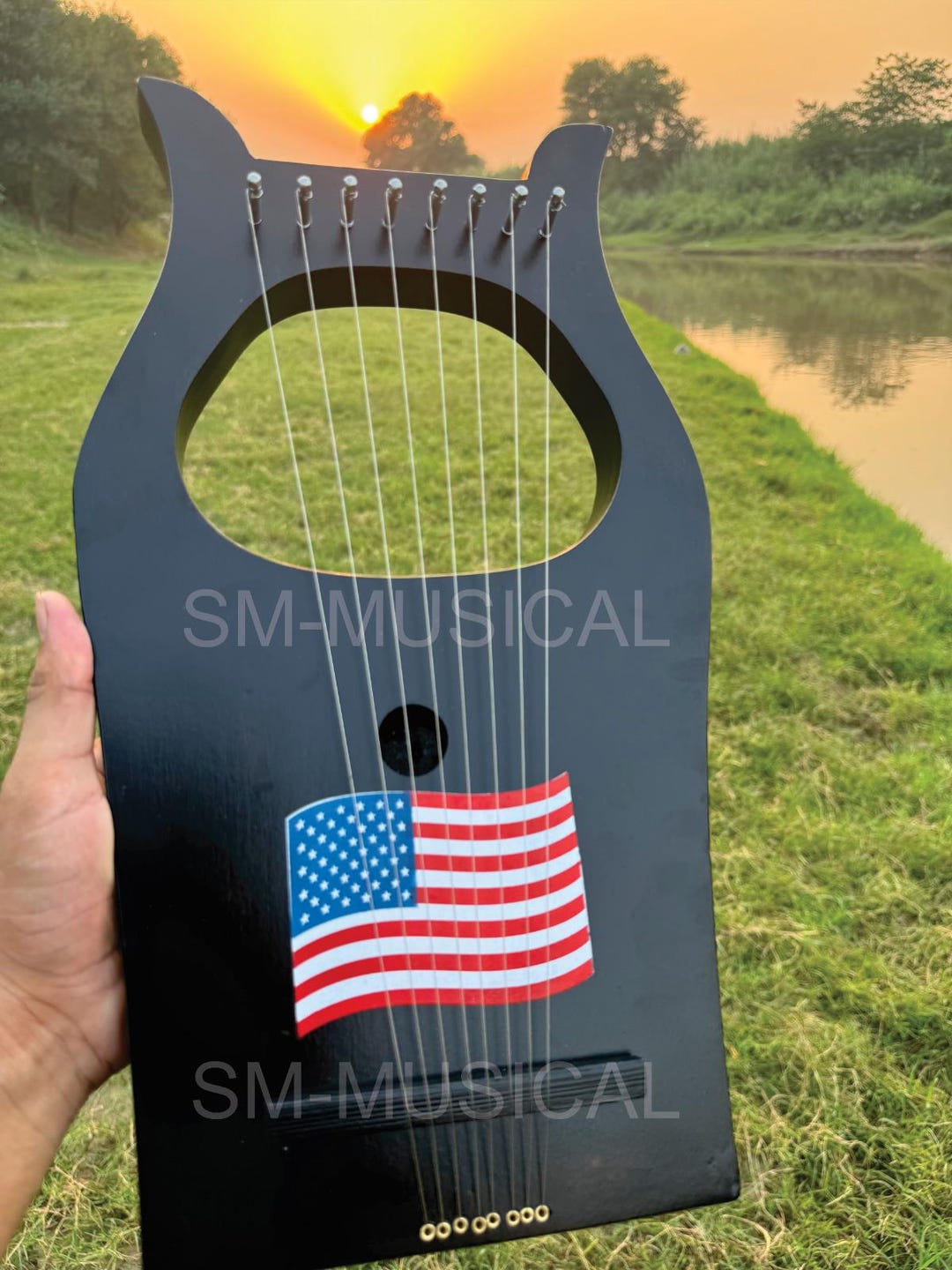 DIY 8-string Basswood Lyre Harp Customize With Stain or Paint Perfect ...