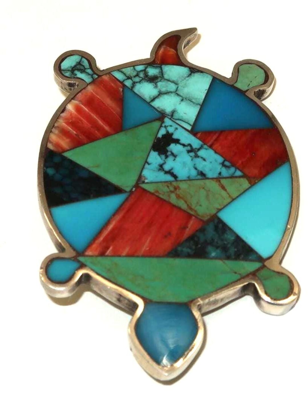Vtg Andrew Shows and Turza Wells Sterling Silver Hand Carved Stones ...