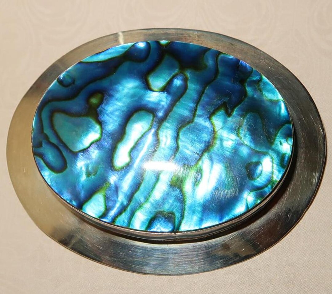 Vtg Signed Allen and Paula Boyd Navajo Sterling Silver and Abalone ...
