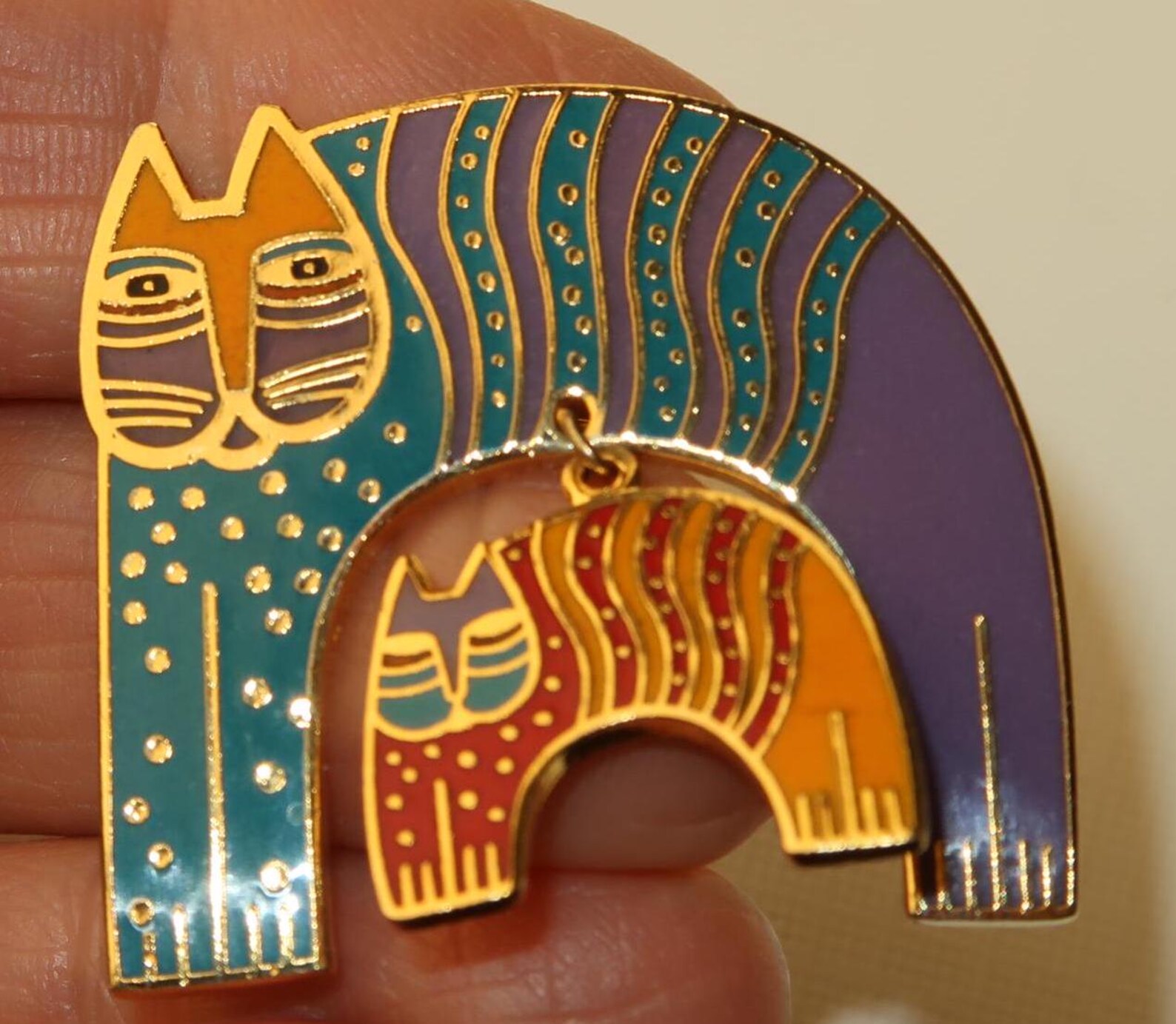 Vtg MR. JIO'S CAT Laura Burch Brooch - Etsy