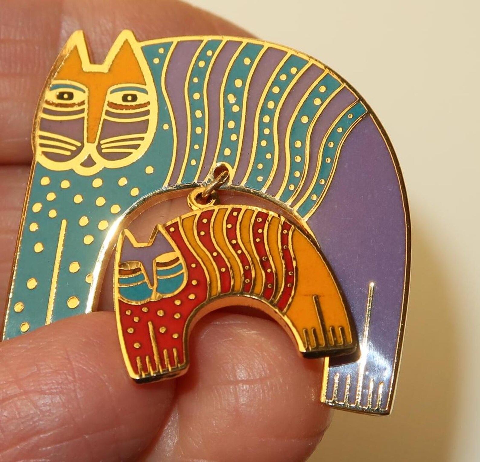 Vtg MR. JIO'S CAT Laura Burch Brooch - Etsy