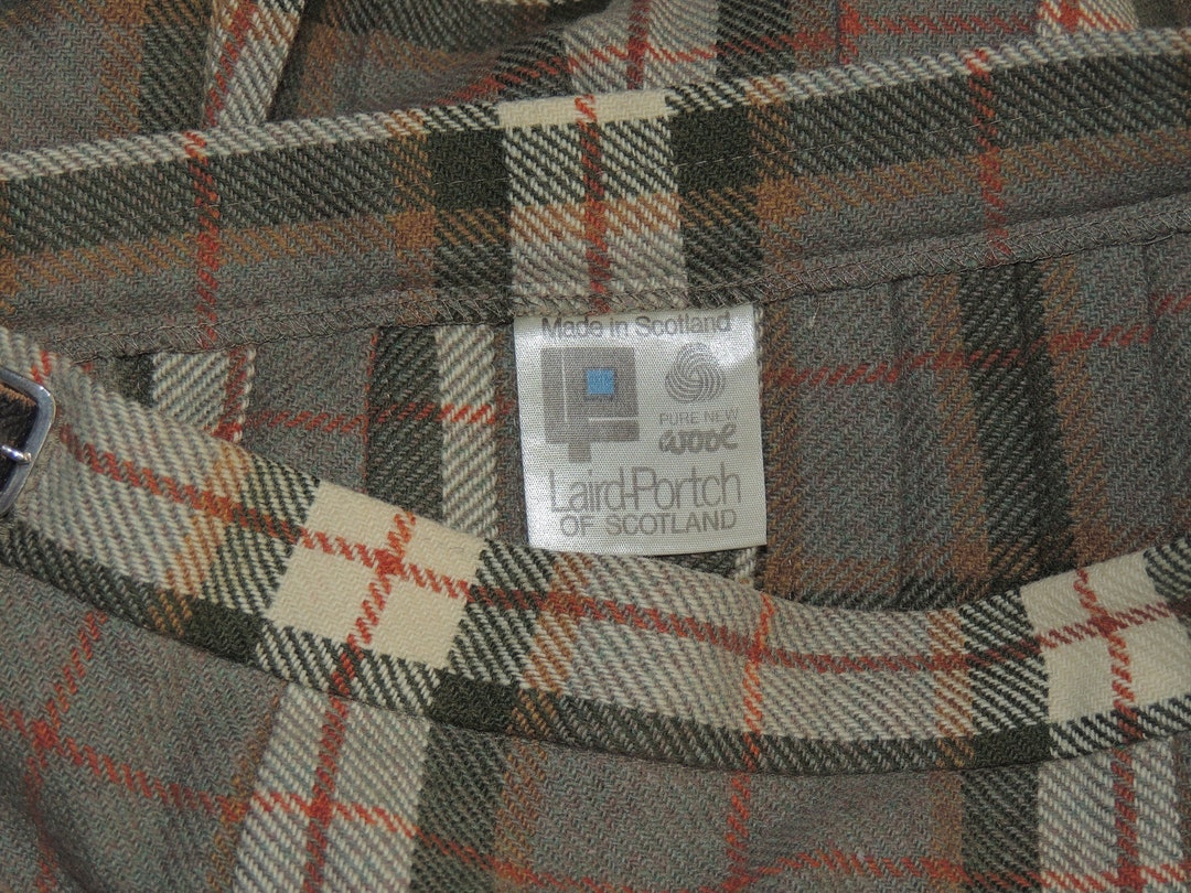 Vtg Laird-portch of Scotland KILT, Pure Wool, Made in Scotland, Tag ...