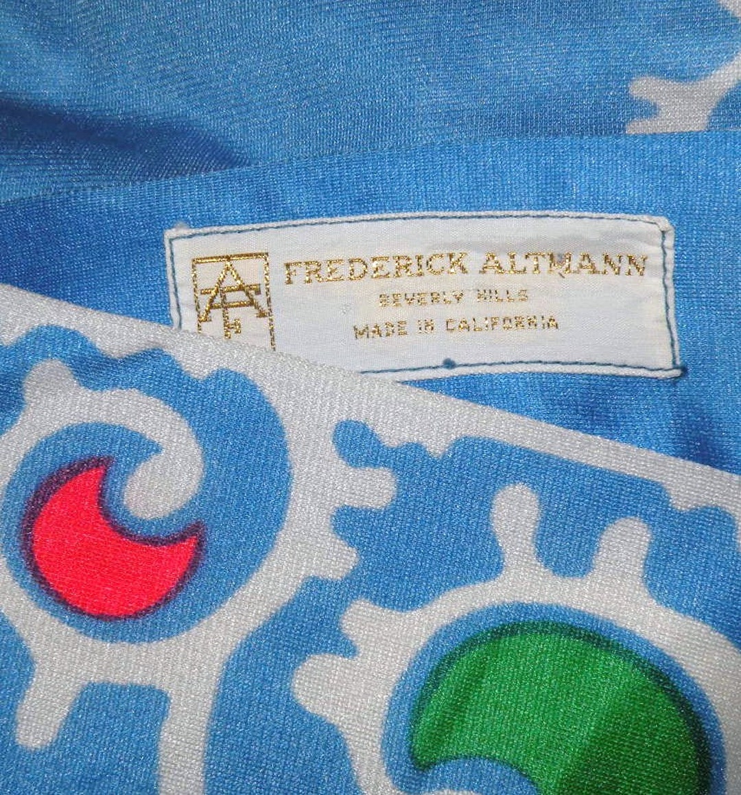 1970s Frederick Altmann Beverly Hills Maxi Dress Bust 34 - Etsy