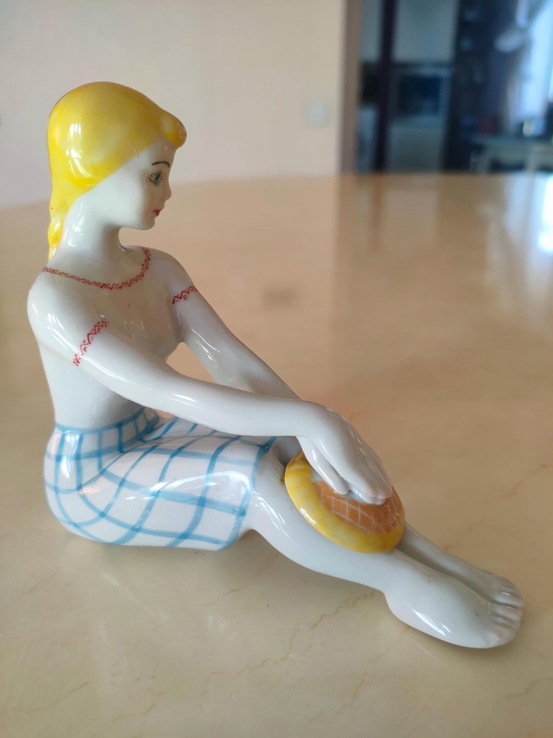 Porcelain Figurine USSR 1950-60s "girl With a Sunflower" (baranovsky ...