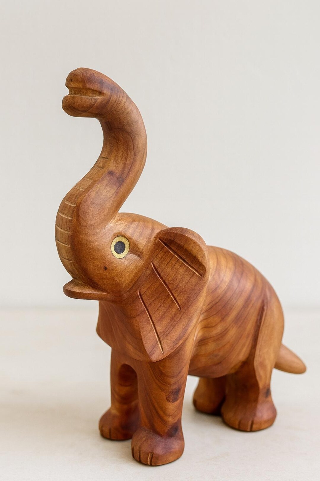 Hand Carved Thuya Wood Elephant Figurine: Moroccan Home Decor - Etsy