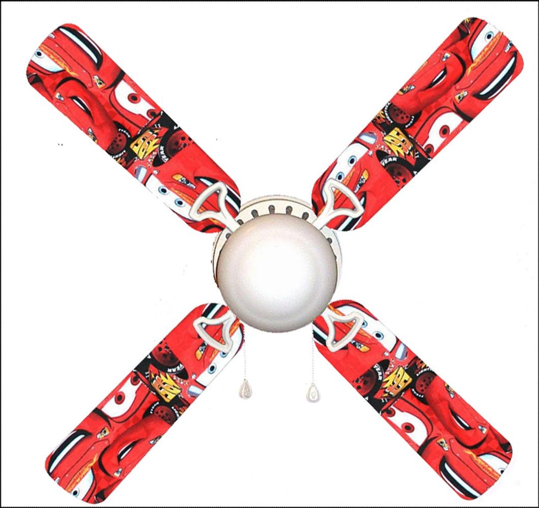 Lightning Mcqueen Cars 42 Ceiling Fan and Lamp - Etsy