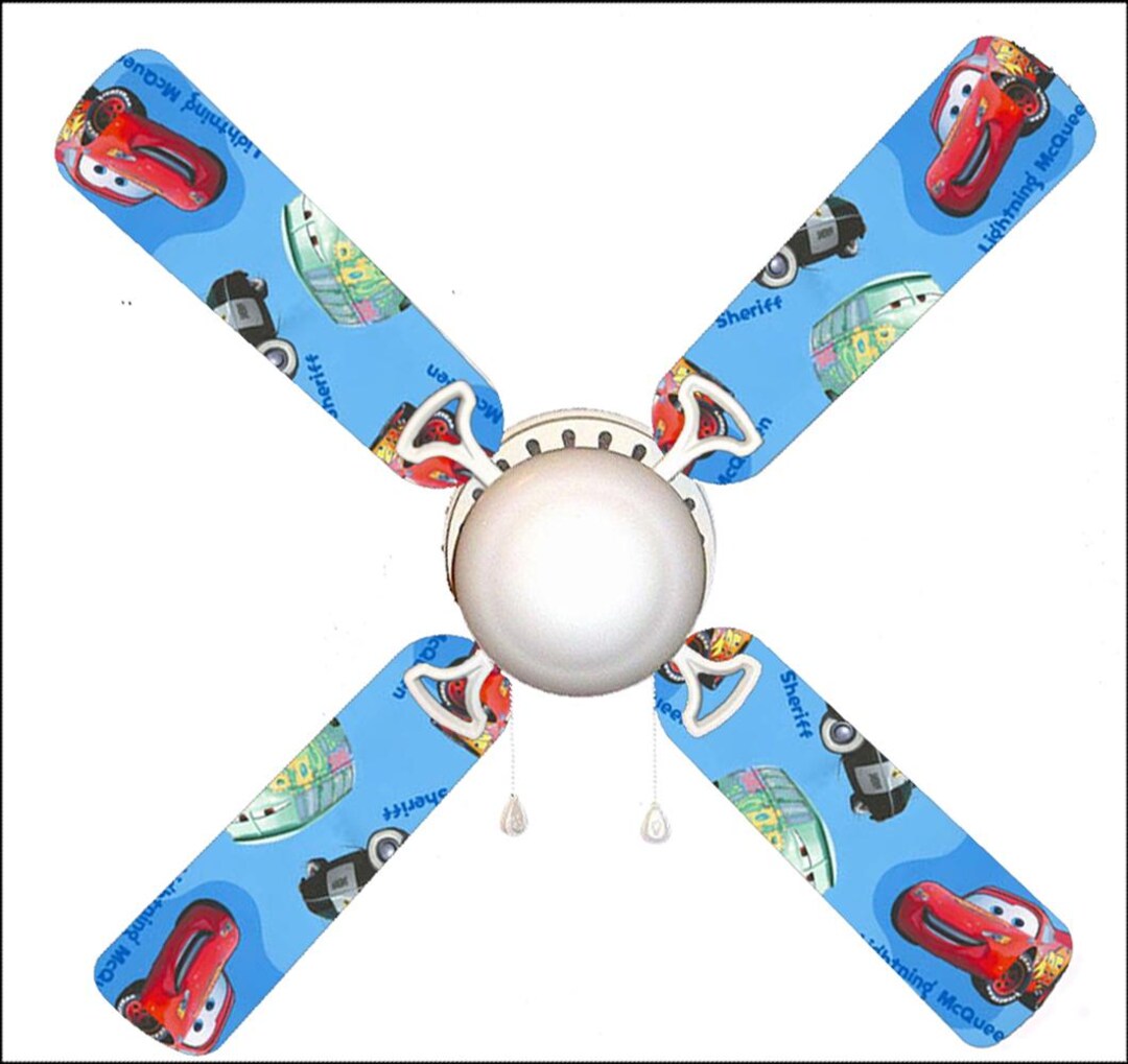 Cars Mater and Lightning Blue 42 Ceiling Fan and Lamp - Etsy