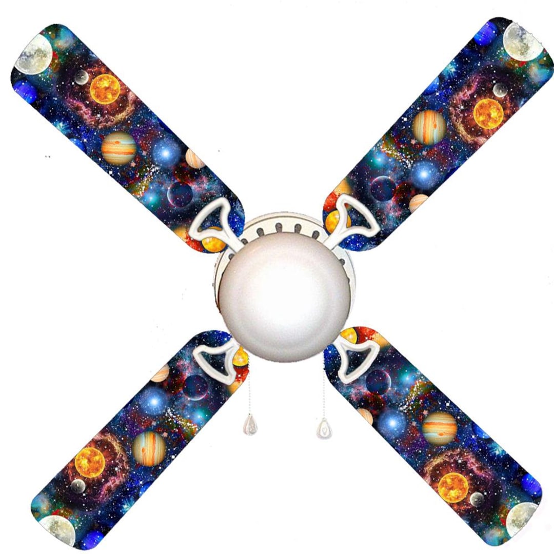 Digital Outer Space 42 Ceiling Fan With Light Kit - Etsy