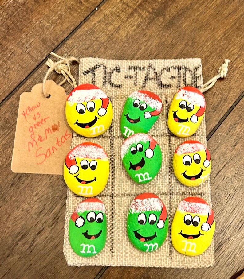 Christmas Themed Painted Rocks - Etsy