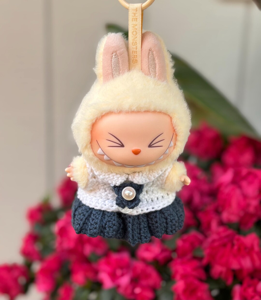 Handmade Labubu Cute School Uniform Crochet Clothes, 100% Cotten, 2 ...