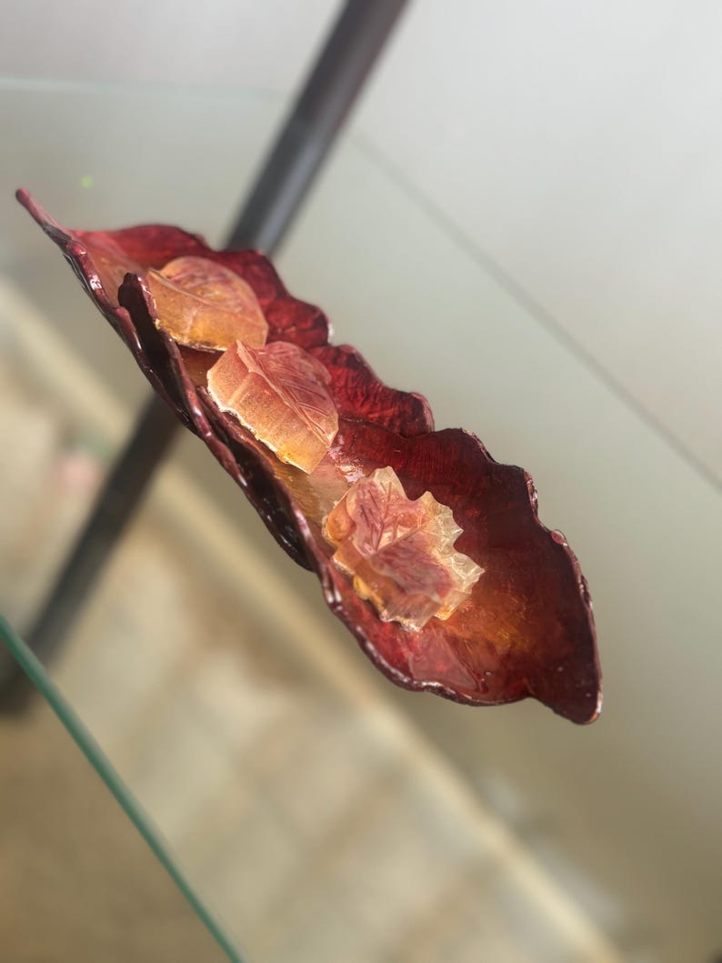 Handmade Fall Leaf Trinket Dish - Etsy