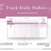 Digital Habit Tracker Spreadsheet for Google Sheets, Daily and Weekly ...