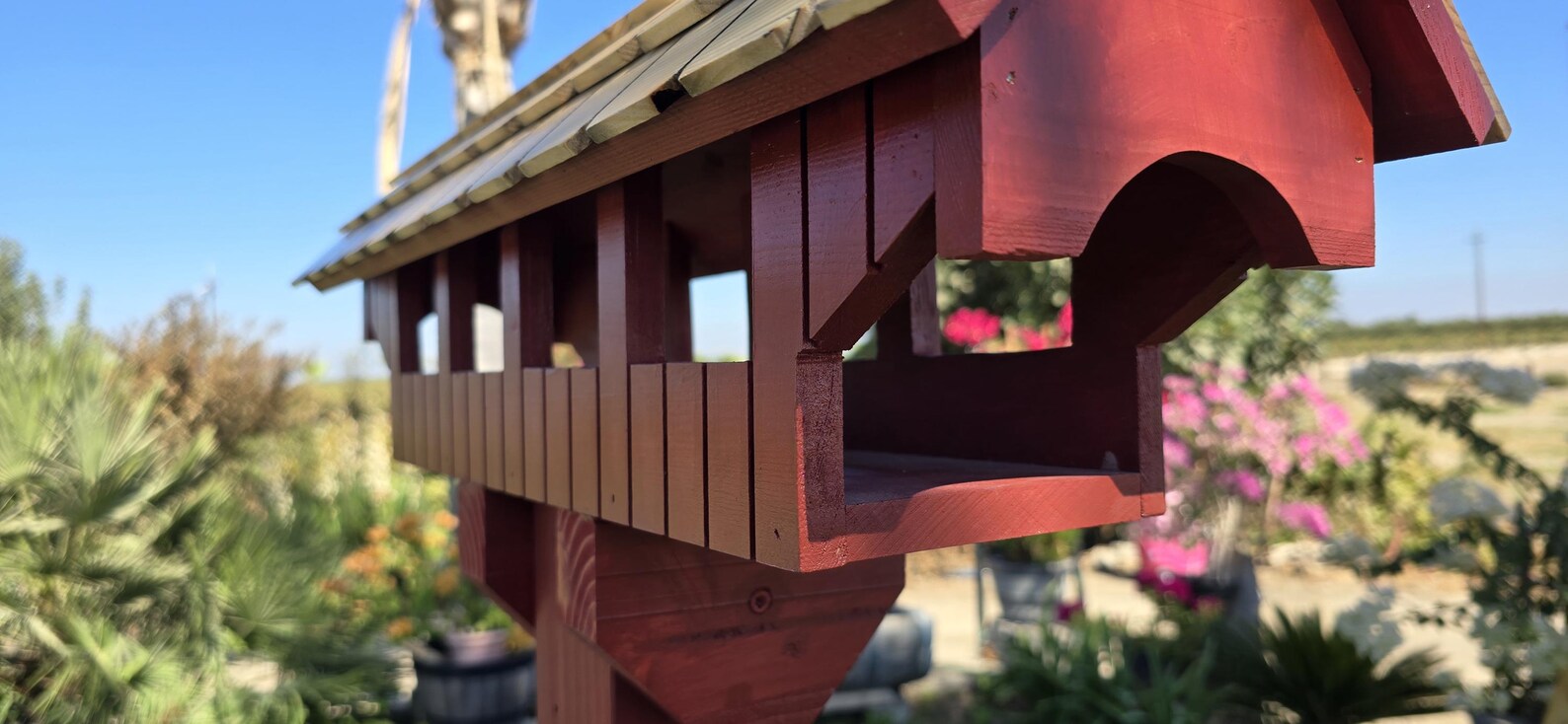 Cedar Covered Bridge Bird Feeder With Mounting Brackets - Etsy