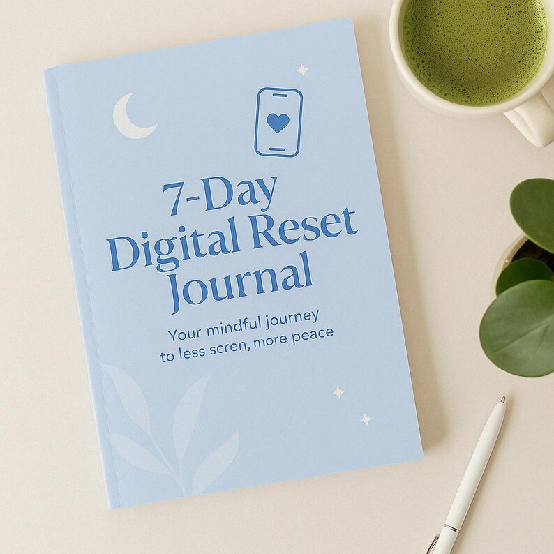 Digital Detox Journal | 7-day Screen-free Challenge | Self Care Mental ...
