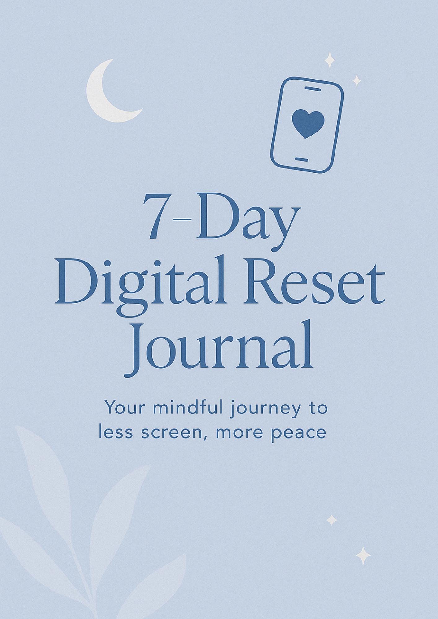 Digital Detox Journal | 7-day Screen-free Challenge | Self Care Mental ...