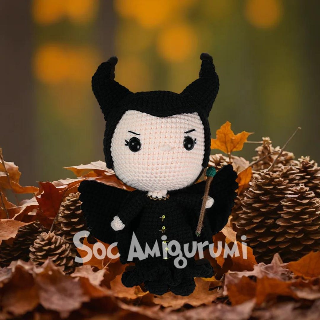 Maleficent Crochet Pattern, Maleficent Crochet Amigurumi, Maleficent ...