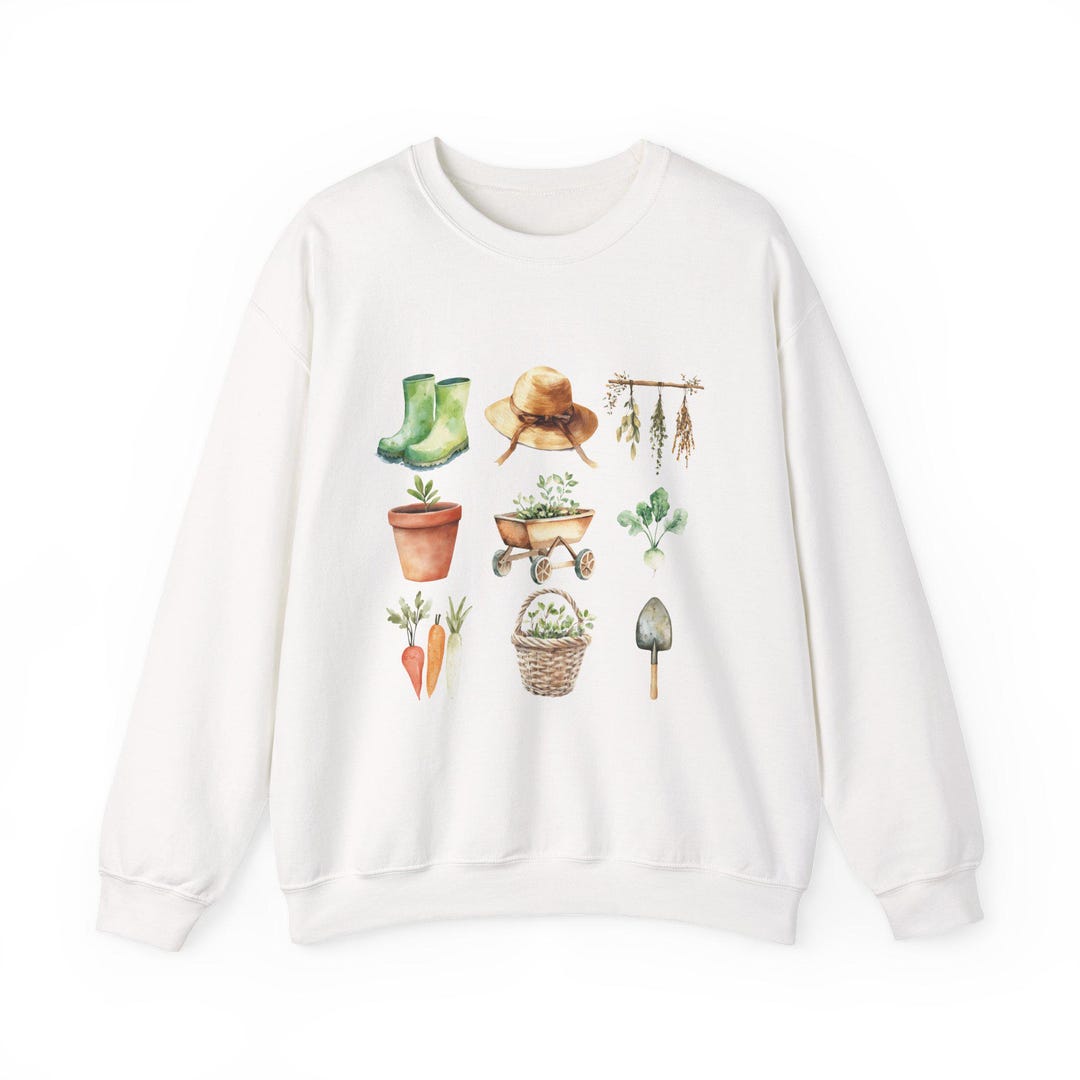 Gardening Lover Sweatshirt, Botanical Garden Crewneck Sweatshirt, Plant ...