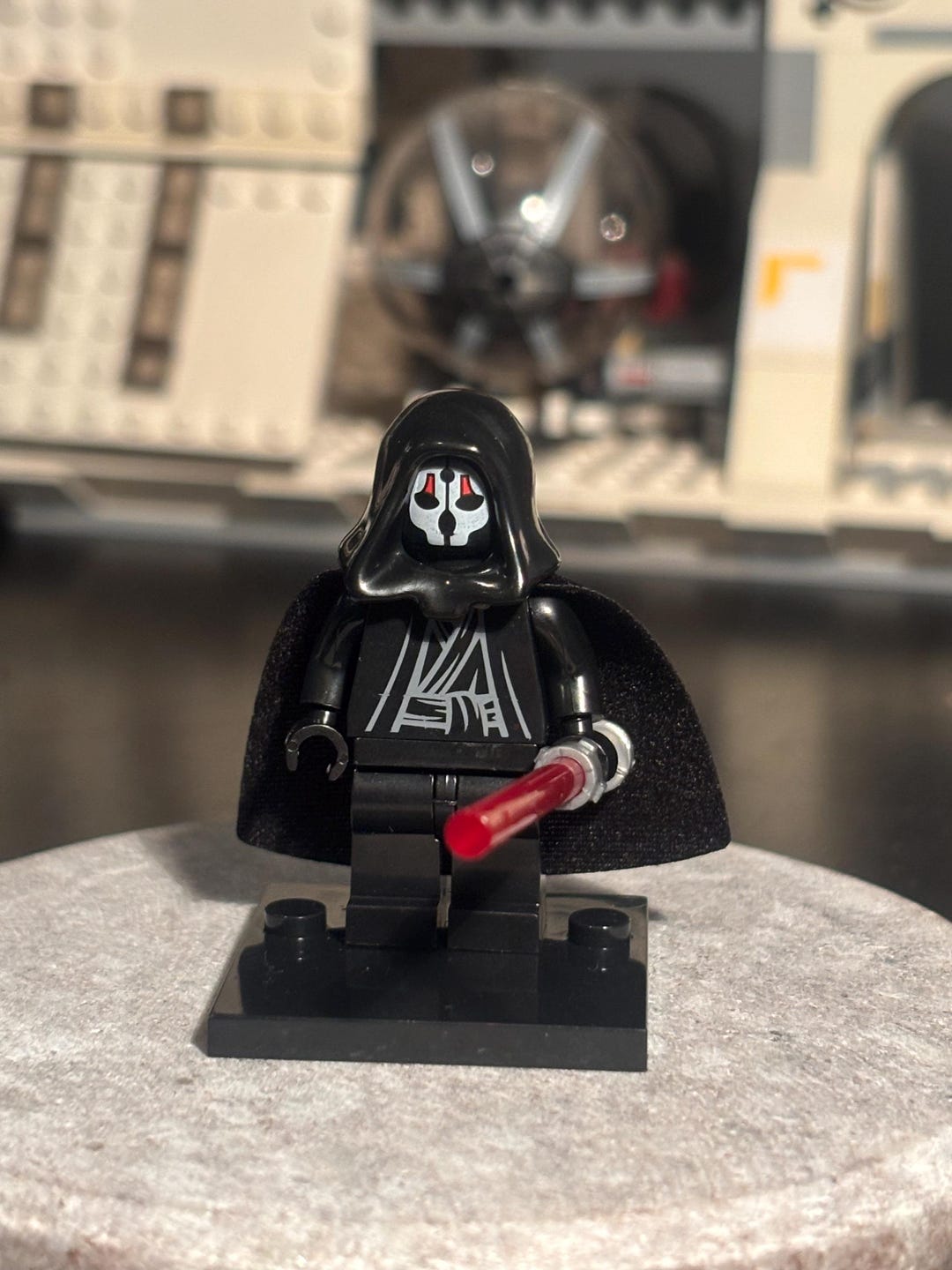 Custom Darth Nihilus Minifigure: Sith Lord With Lightsaber & Cloak - Etsy