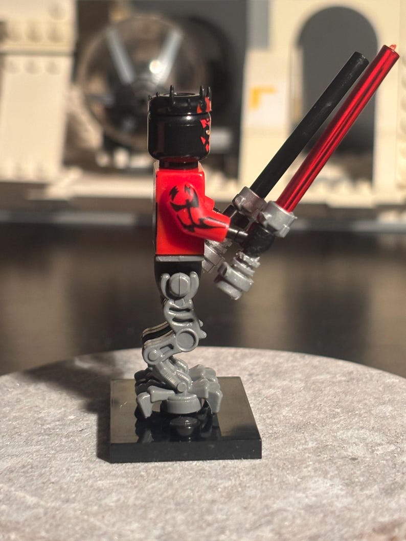 Custom Sith Minifigure – Inspired by Darth Maul With Mechanical Legs ...