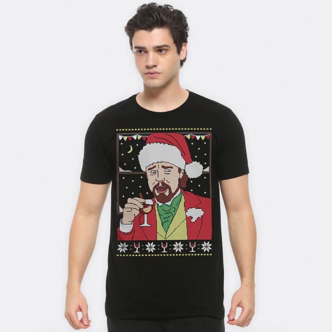 Leonardo Dicaprio Laughing Meme Christmas T-shirt, X-mas Gift Shirt ...