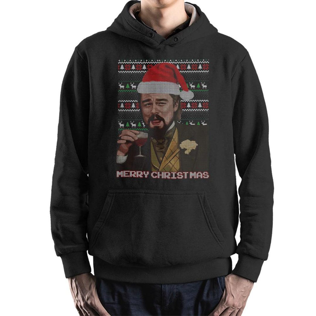 Leonardo Dicaprio Laughing Meme Merry Christmas Hoodie and Sweatshirt ...