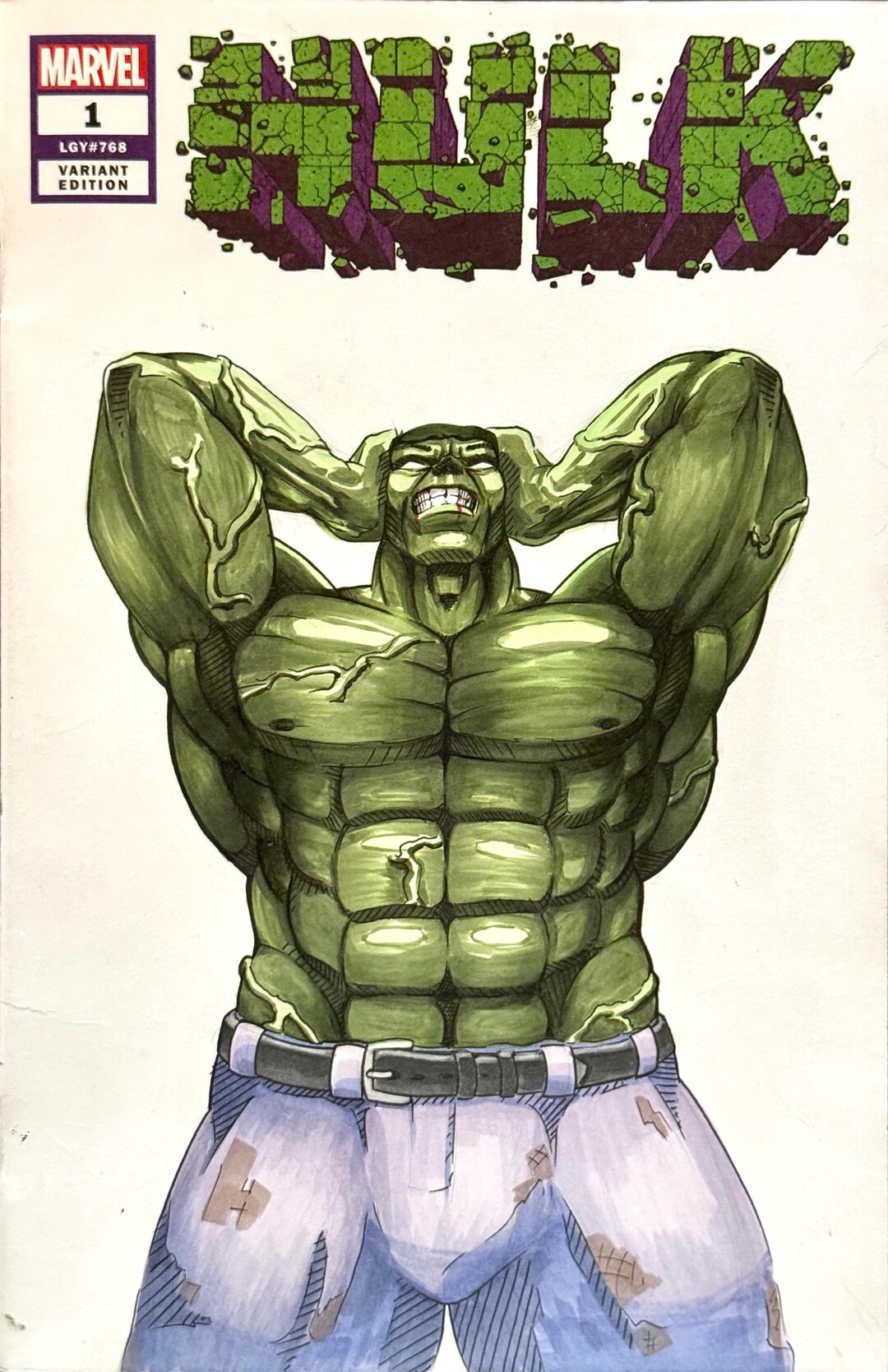 Hulk Sketch Cover - Etsy