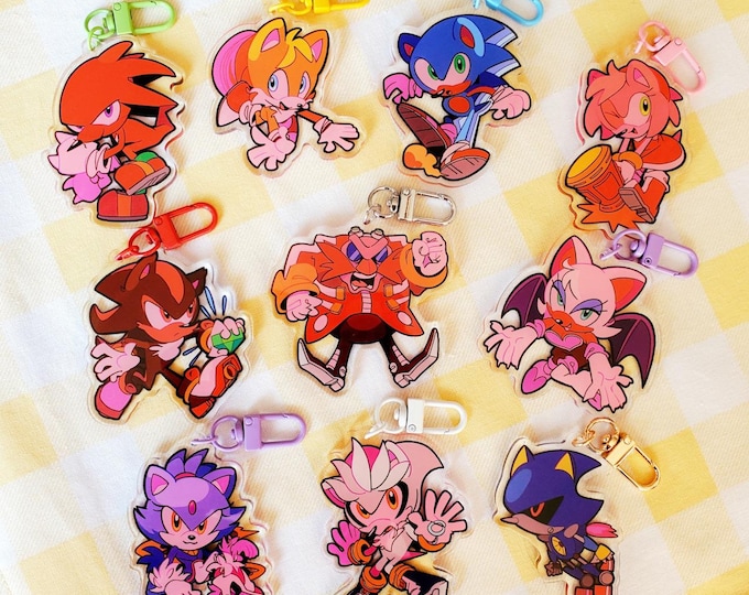 Sonic and Friends Acrylic Charms - Etsy Canada