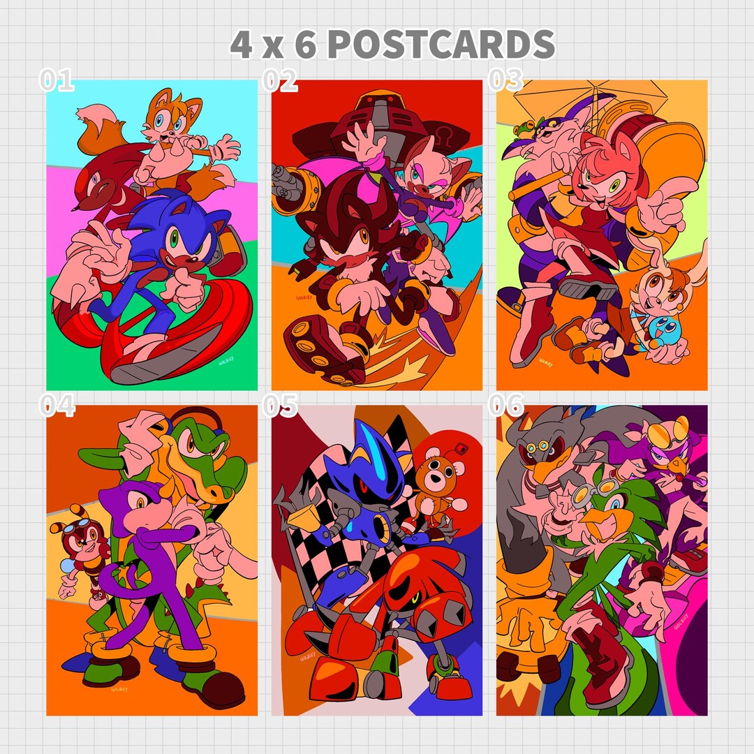 Sonic Prints - Postcards - Etsy