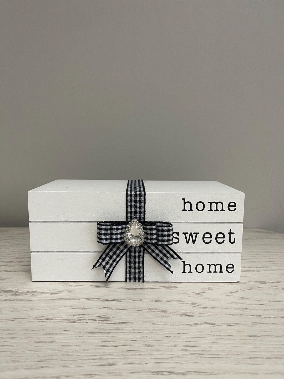 Home Sweet Home Stacked Books Decor - Etsy